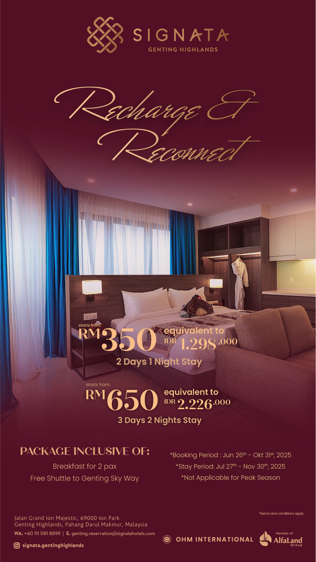 Signata Hotel | Genting Highlands | Opening Package